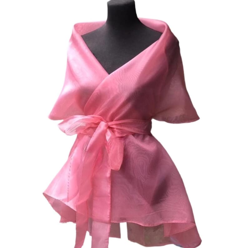 Modern Filipiniana POMELO PINK Organza Wrap Dress | Philippine Made ...