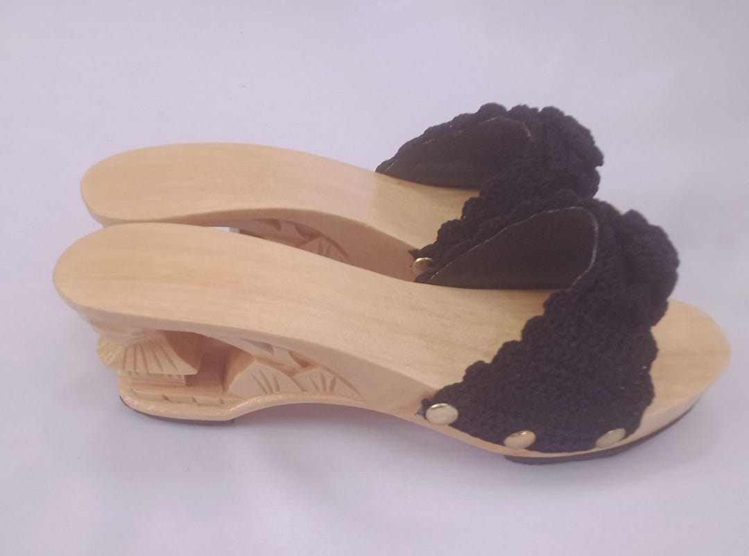 BAKYA Philippine Native Curved Wooden Slip-on Shoe, Filipina ...