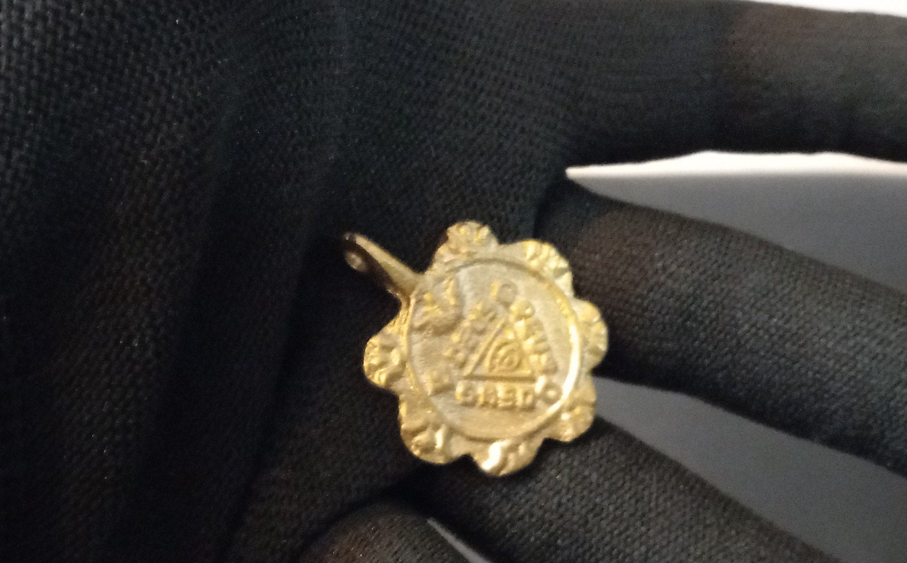 Seven Angel Medallion Vintage Molder Anting-anting Brass Amulet ...