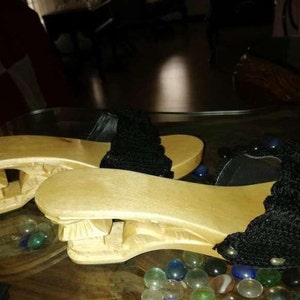 Filipino Carved Wedge Hand-made Wooden Bakya Vintage Souvenir Asian ...