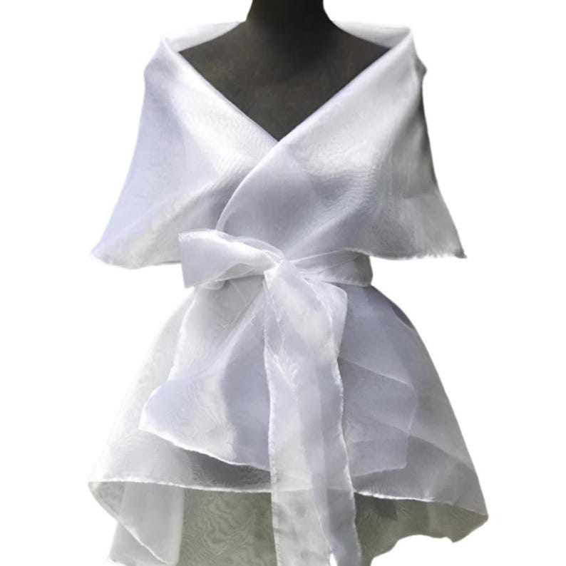 Modern Filipiniana WHITE Organza Wrap Dress | Philippine Made Sheer ...