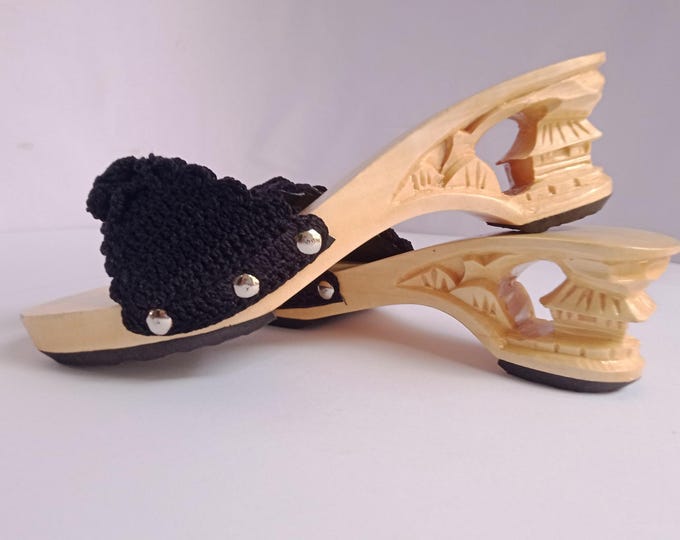 BAKYA Philippine Native Curved Wooden Slip-on Shoe, Filipina ...