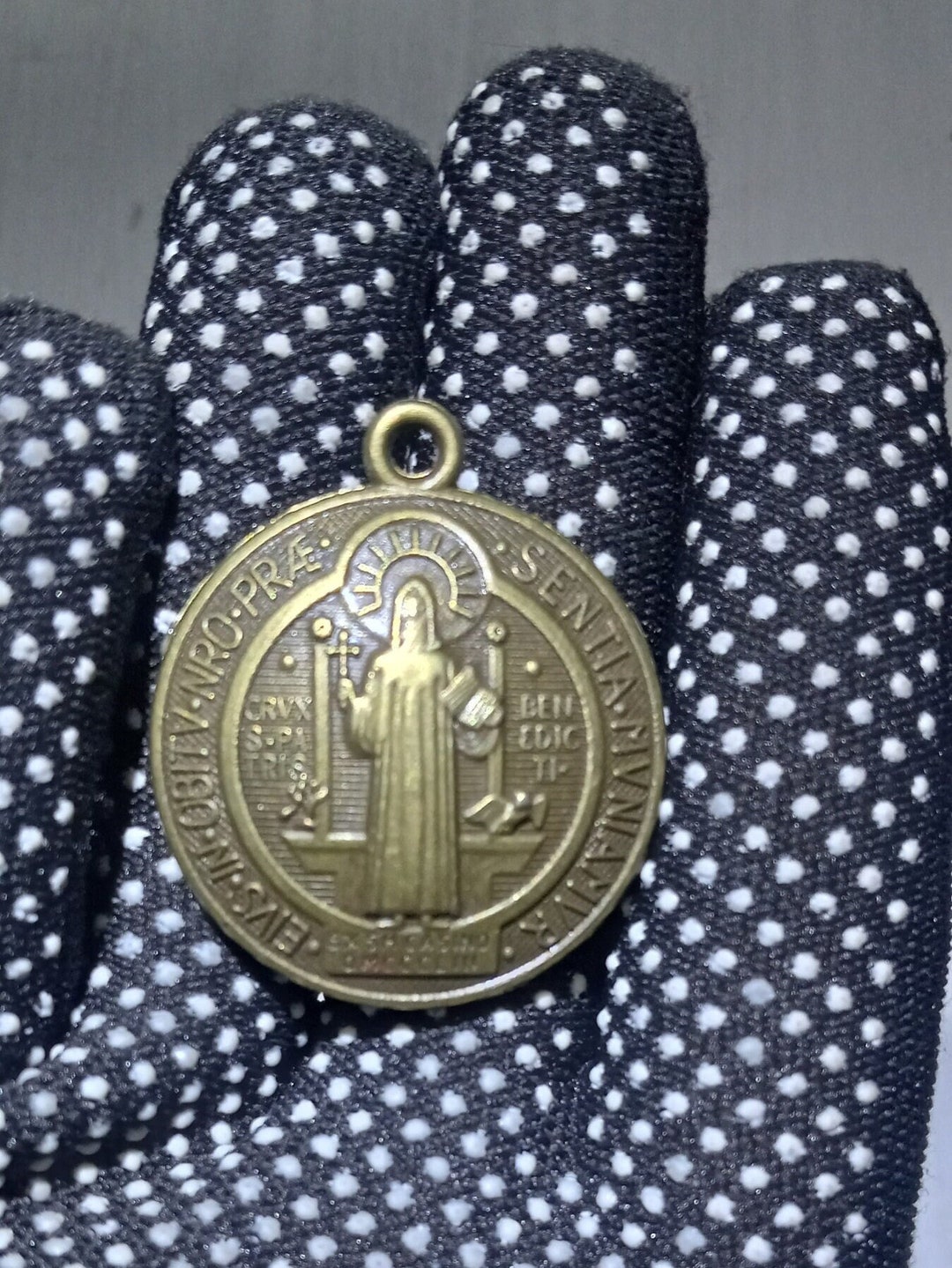 Saint Benedict Medallion Vintage Anting-anting Brass Amulet Philippines ...