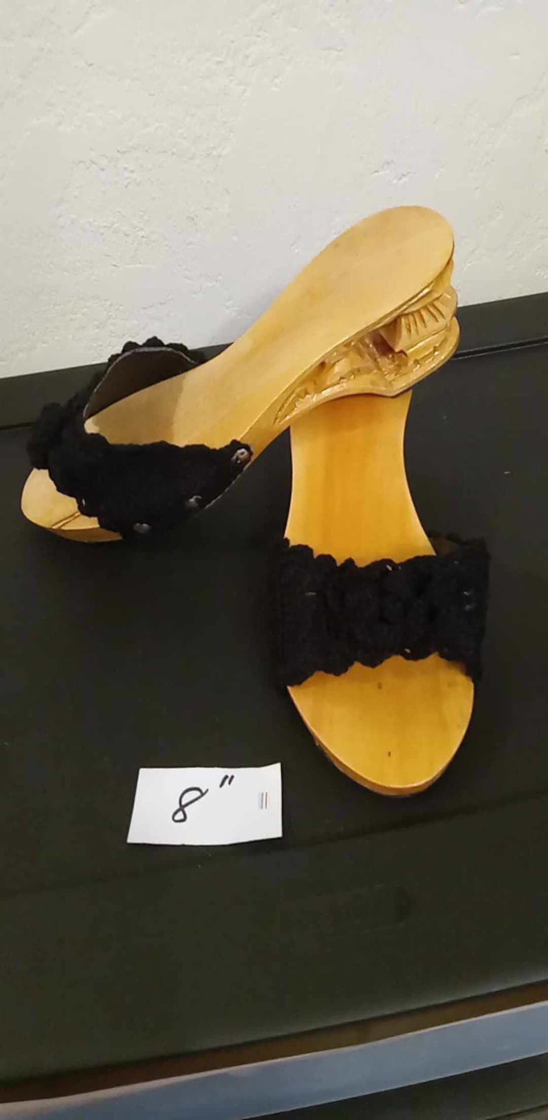 Filipino Carved Wedge Hand-made Wooden Bakya Vintage Souvenir Asian ...