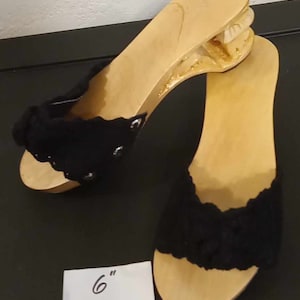 Filipino Carved Wedge Hand-made Wooden Bakya Vintage Souvenir Asian ...