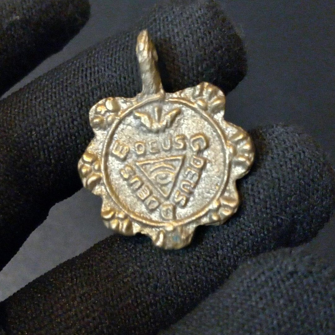 Seven Angel Medallion Vintage Molder Anting-anting Brass Amulet ...