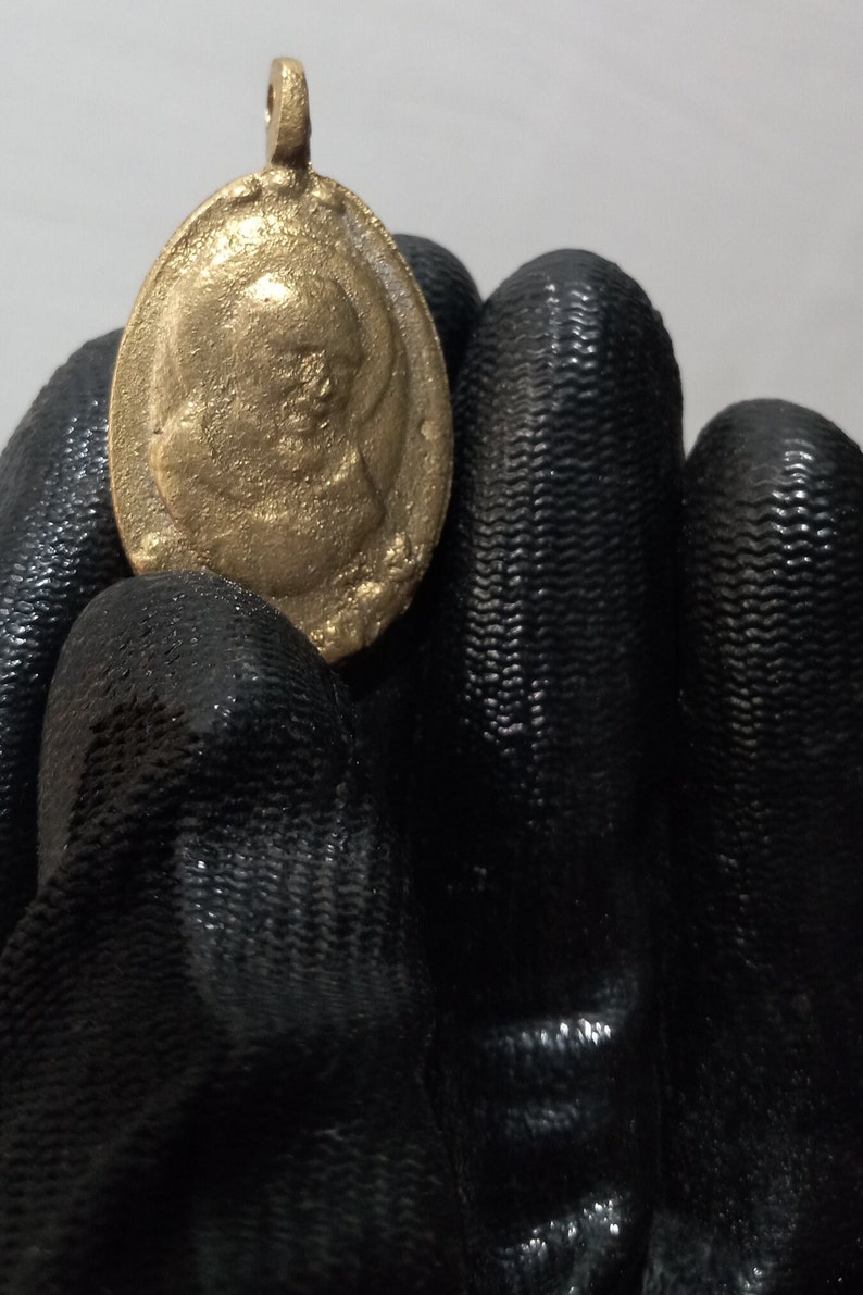 St. Padre Pio Medallion healing Medallion Anting-anting Brass Amulet ...