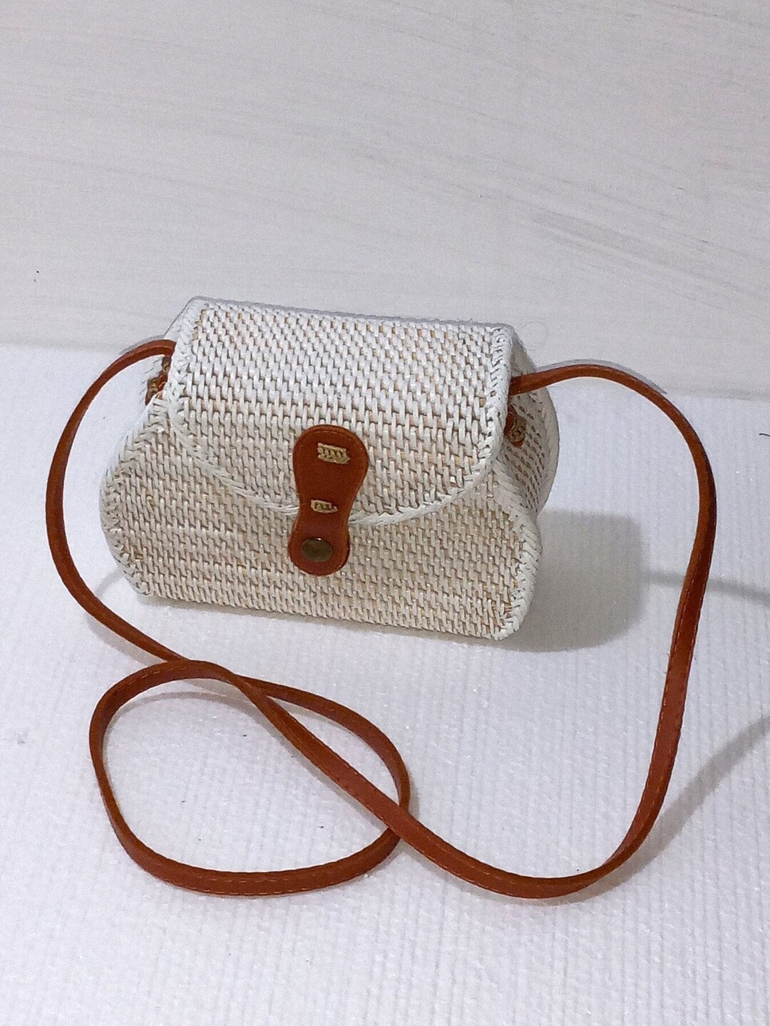 Philippine Handmade, White Rattan BAG, Shoulder Crossbody, Gift for Her ...