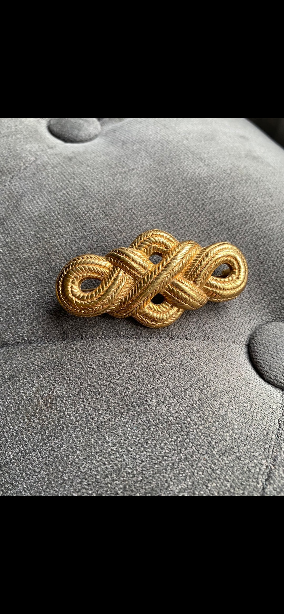 Beautiful 1980s Vintage Rope Knot Design Goldtone Brooch Pin - Etsy