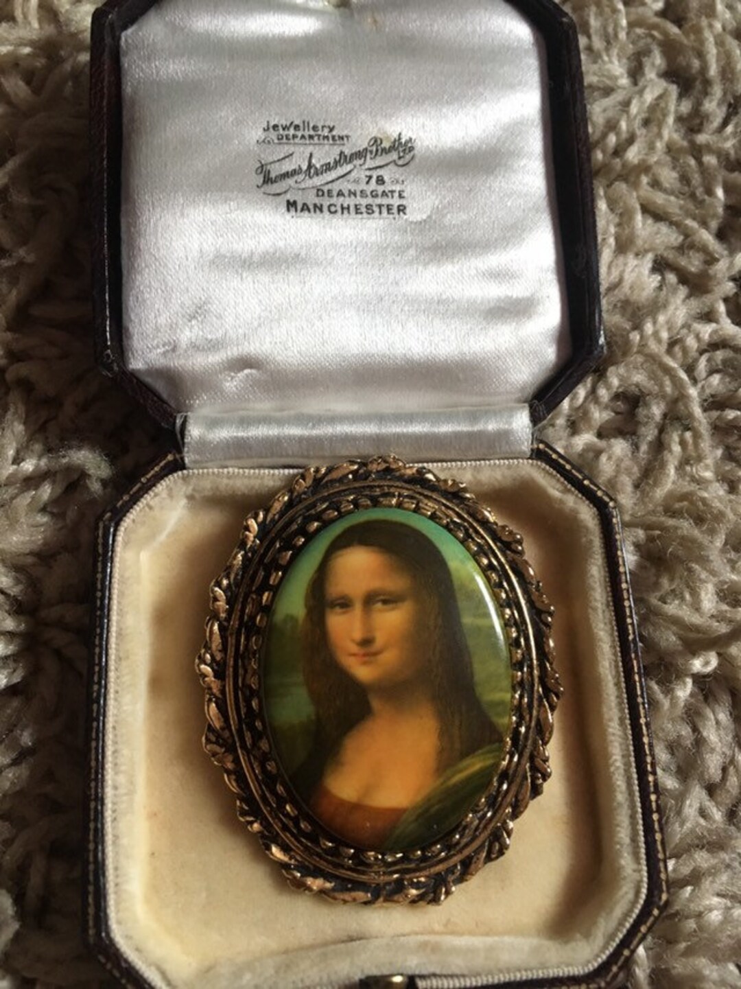 Stunning Vintage Large Mona Lisa Painting Design Brooch Pin! - Etsy