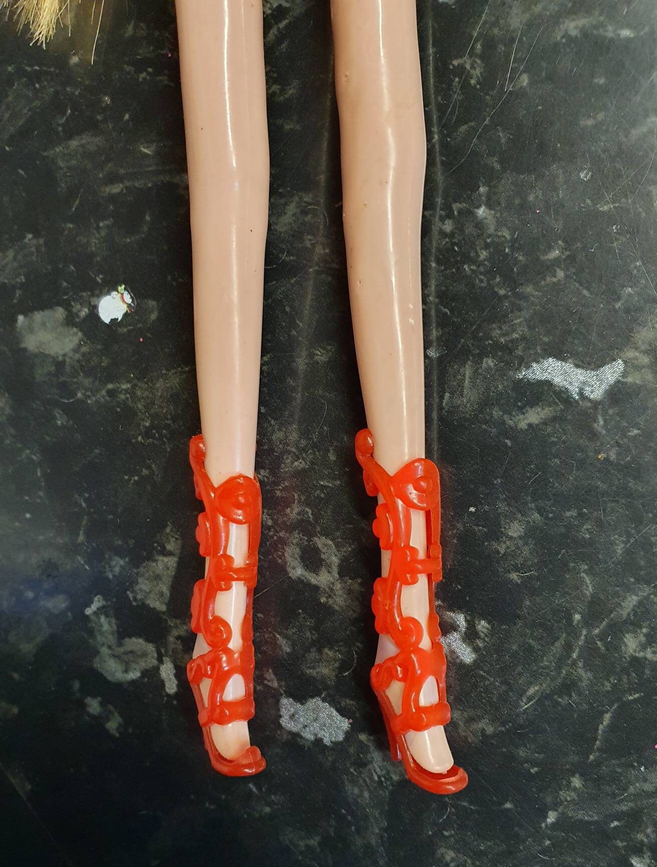 2x Pairs Dolls Red Gladiator Sandals Shoes Heels Boots Made - Etsy