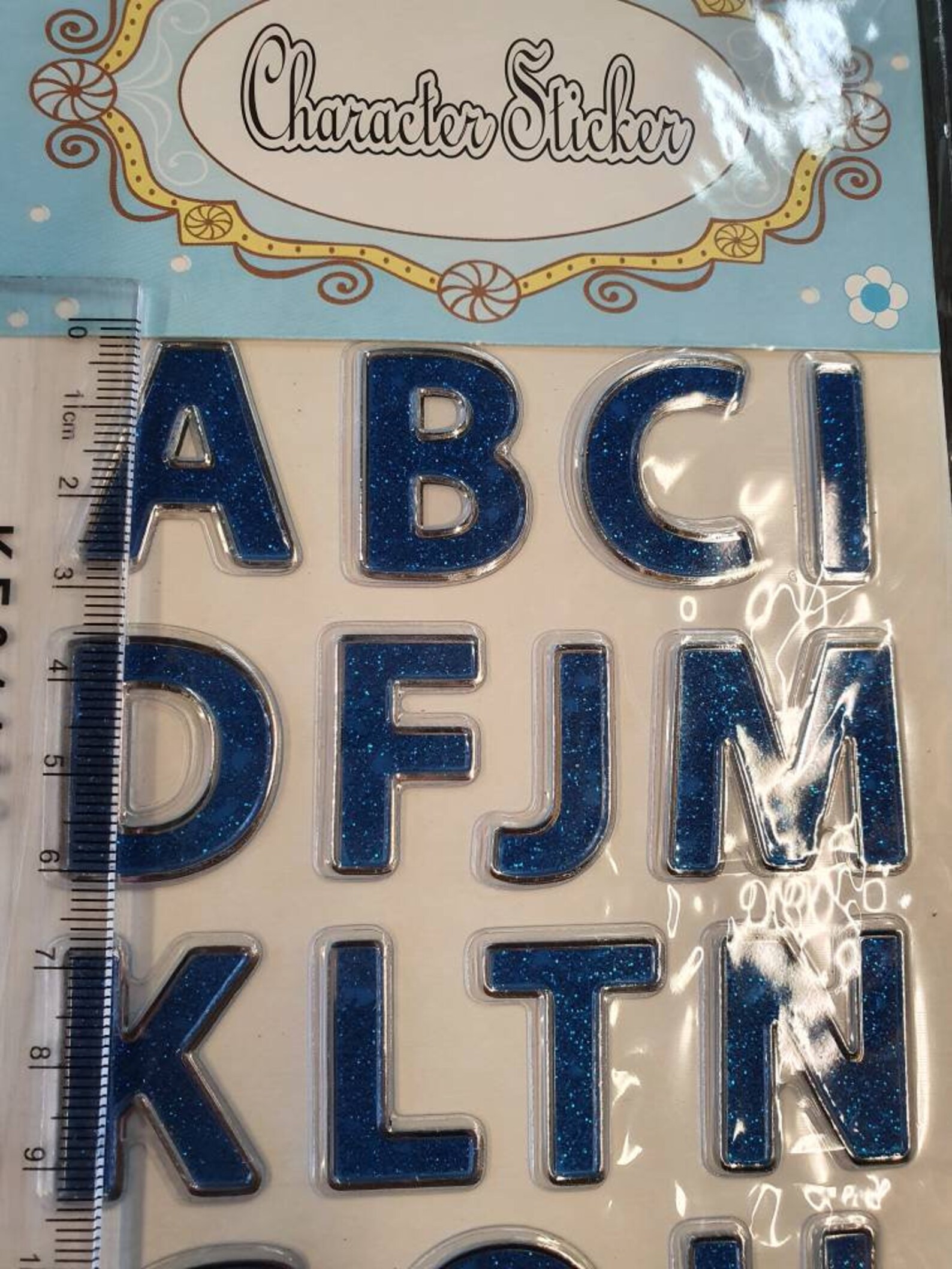 Blue Glitter 3D Puffy Adhesive Letters Alphabet Stickers A-Z - Etsy