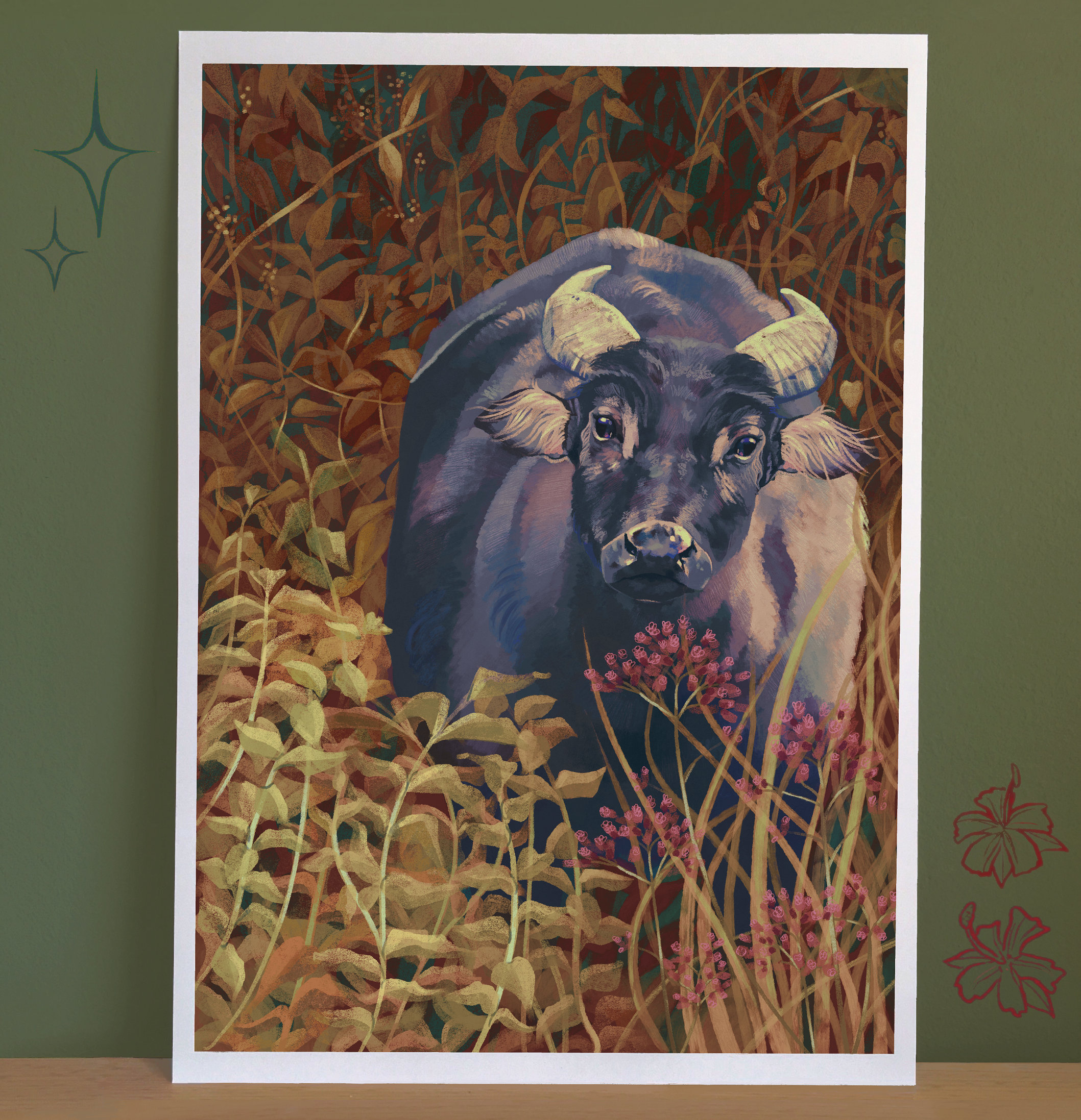The Tamaraw A4 Illustration Art Print on 100% Recycled - Etsy