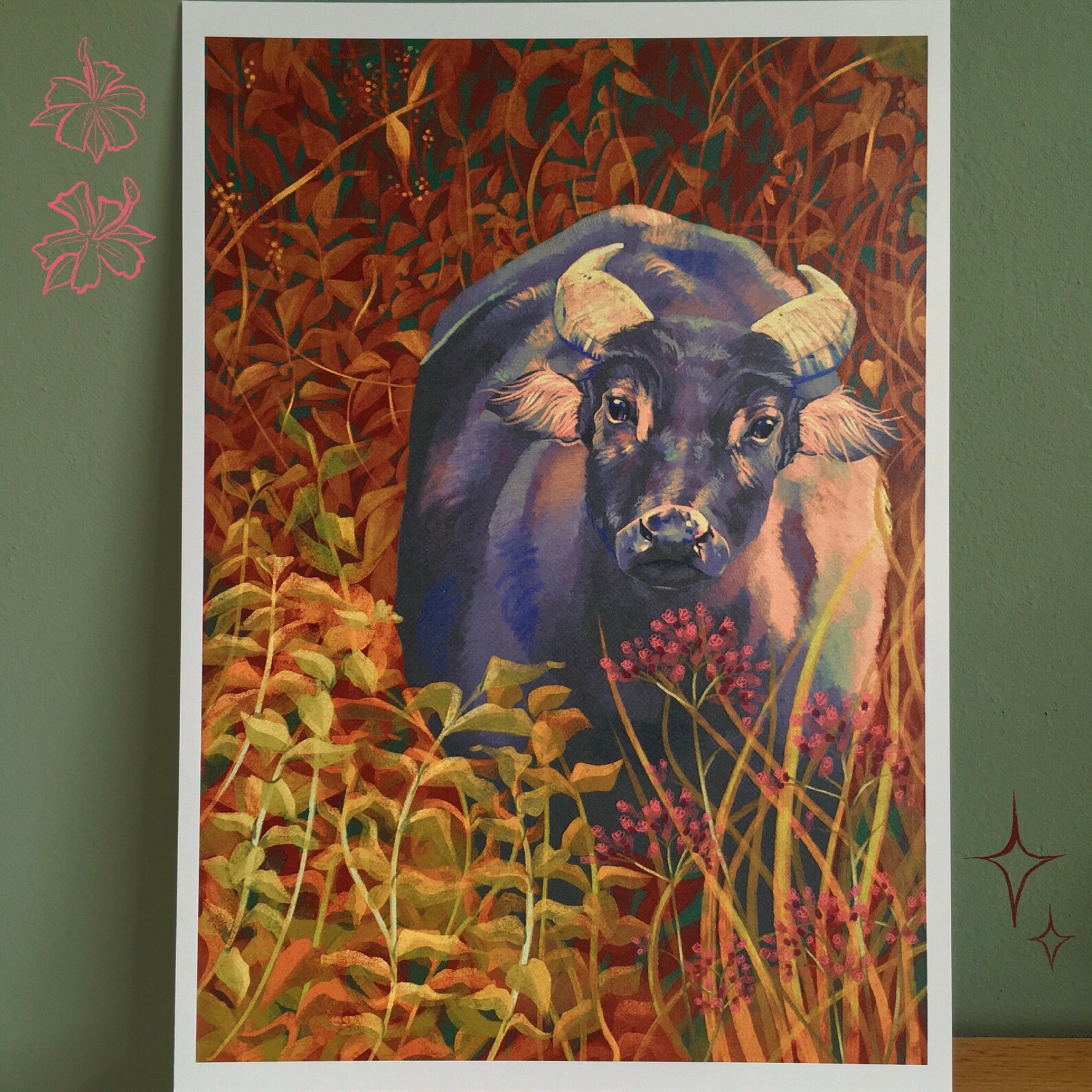 The Tamaraw A4 Illustration Art Print on 100% Recycled Paper - Etsy