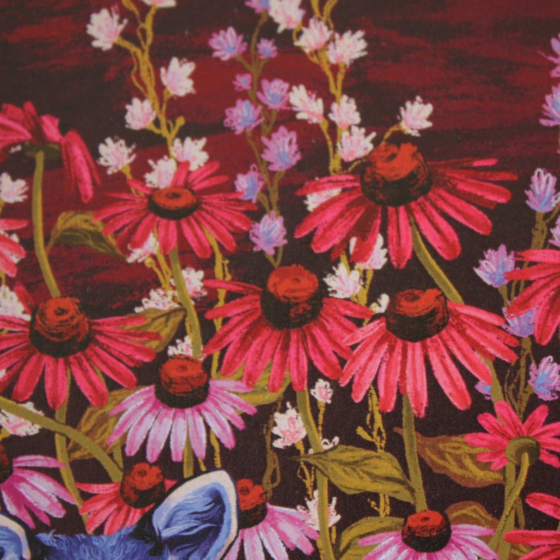 Raccoon and Cat Lovers in Wildflowers Illustration Art Print | Etsy