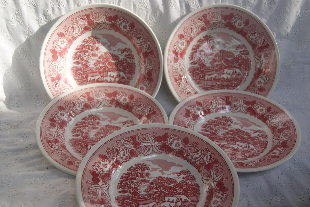 5 Old Deep Plates Swiss Landscape Italy - Etsy