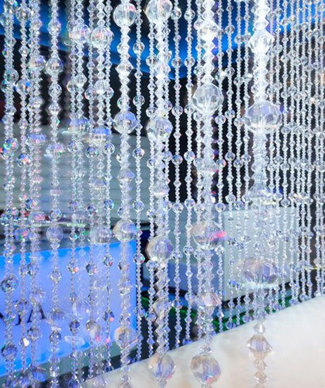 Crystal Curtain 60 Cm X 200 Cm, Door Curtain, Window Curtain, Beaded ...