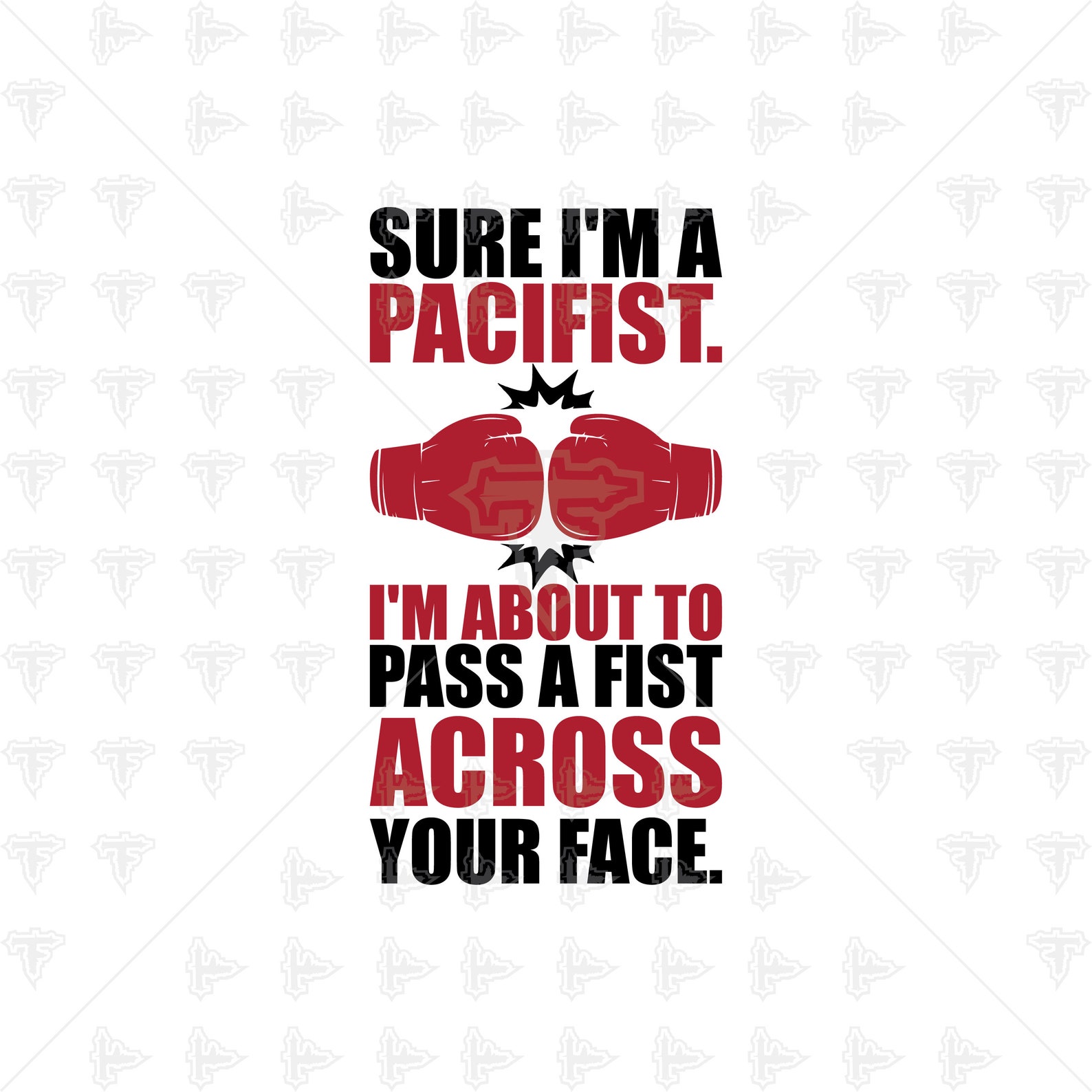 Pacifist Pass Fist In Your Face Humor Joke Boxing SVG DXF EPS | Etsy