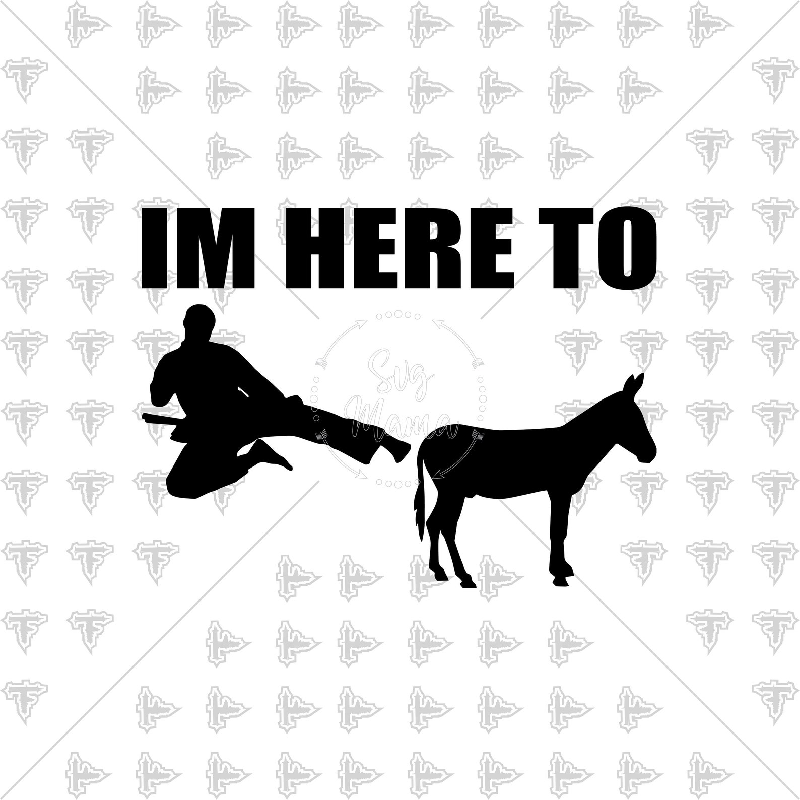 Im Here To Kick Ass Karate Black Belt Funny Shirt Design SVG | Etsy