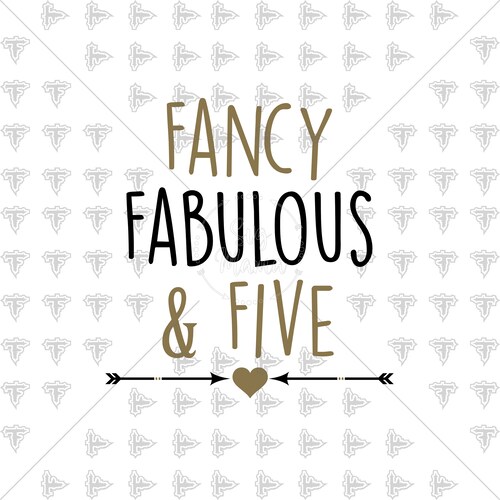 Five SVG for Birthday Five and Fabulous SVG Cut File for - Etsy