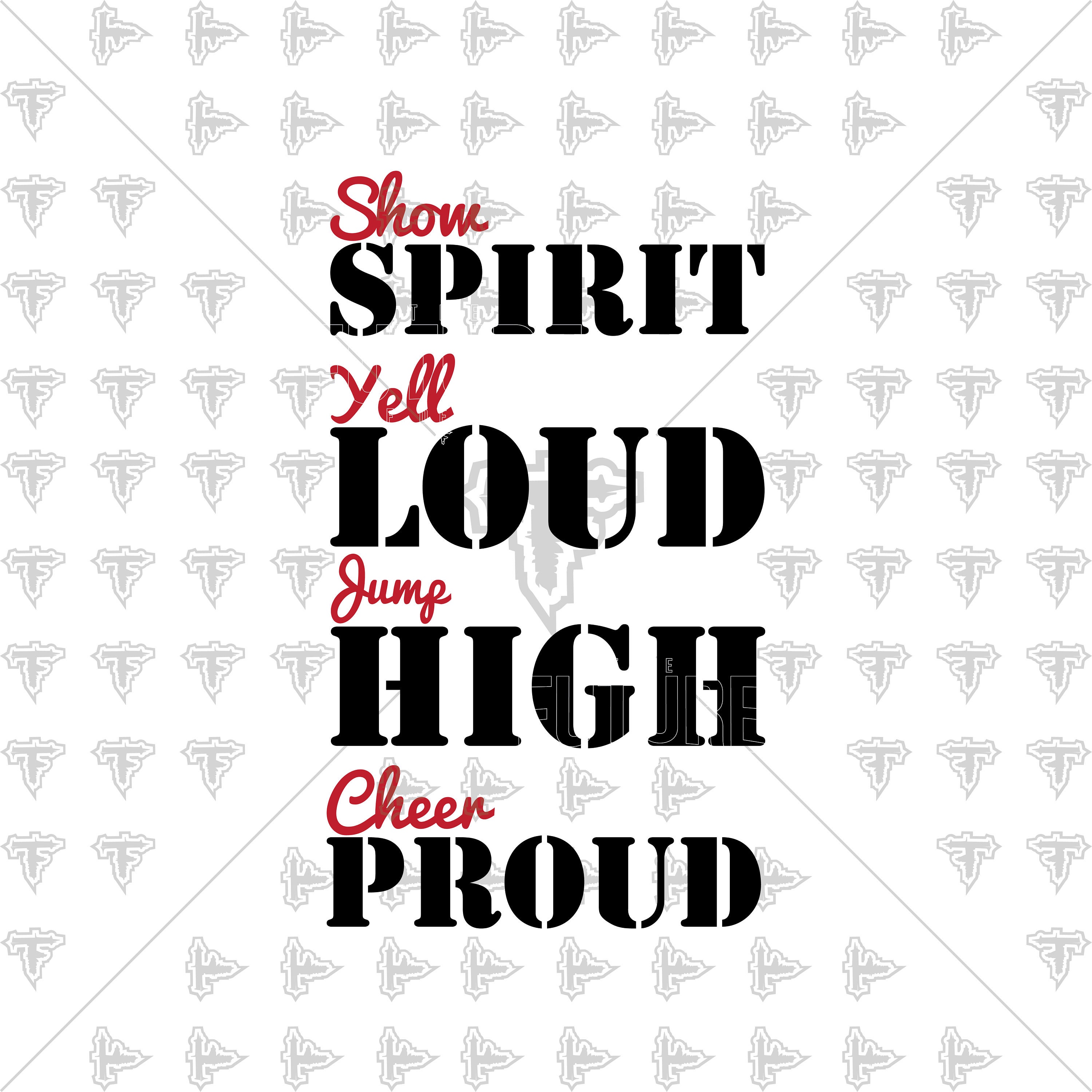 Show Spirit Yell Loud Jump High Cheer Proud Cheerleader Girl - Etsy