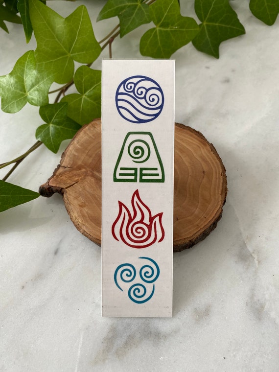 Avatar The Last Airbender Tattoo Element Symbols By ATLA Elements Set