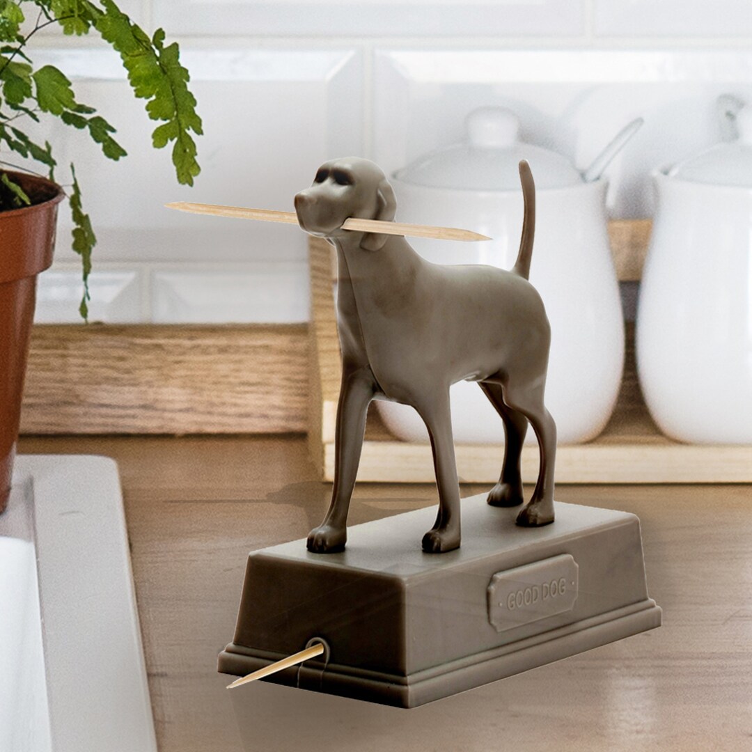 Bronze Dog Toothpick Holder: Art Deco Kitchen Decor Gift - Etsy