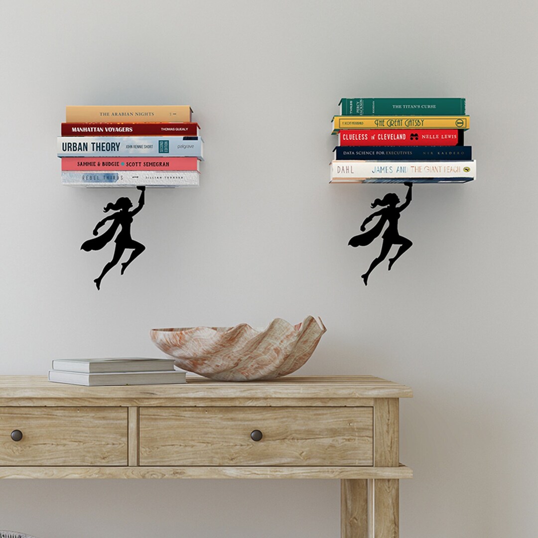 Wondershelf_floating Bookshelves Set of 2. Invisible Hanging Metal ...