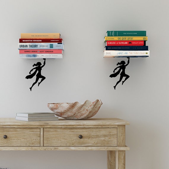 Wondershelf_floating Bookshelves Set of 2. Invisible Hanging - Etsy