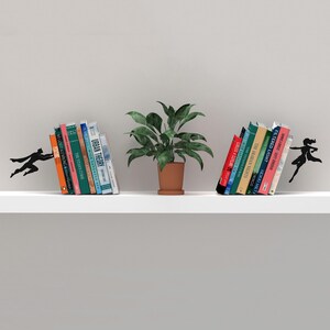 Bookends Shaped as a Superheros - Set of 2. | Metal Designed Bookends ...