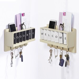 Greetings Interactive Wooden Key Shelf for the House Entryway - Etsy