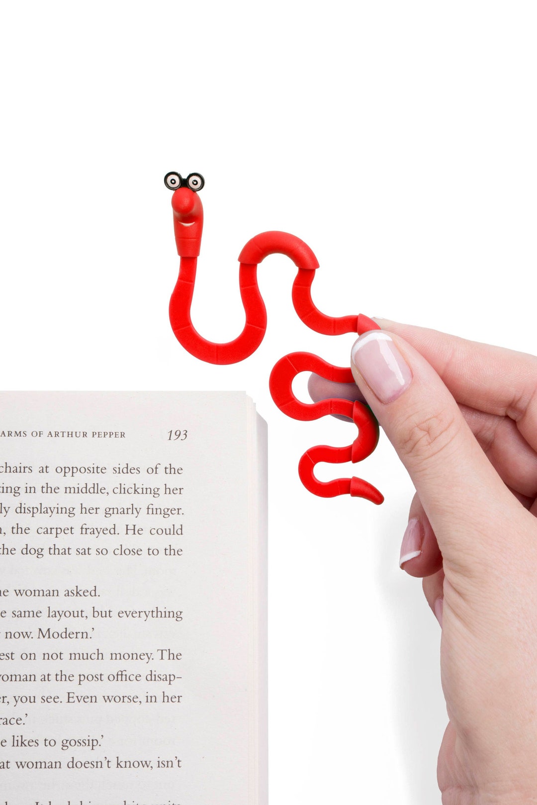 DE Clip Bookmark // Shaped as Worm // Red // Cool Gift // - Etsy