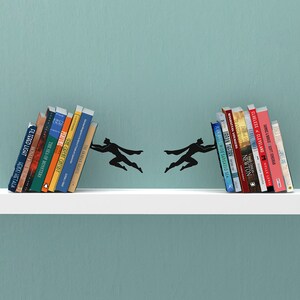 Bookend Shaped as Superhero Set of 2. // Metal Designed Bookends ...