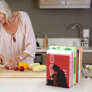 Bookends for Cookery Books // Metal Designed Bookend // Cool Gift ...