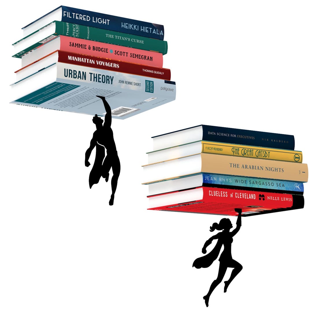 Superhero Floating Bookshelves: Hidden Illusion Shelves, Set of 2 - Etsy