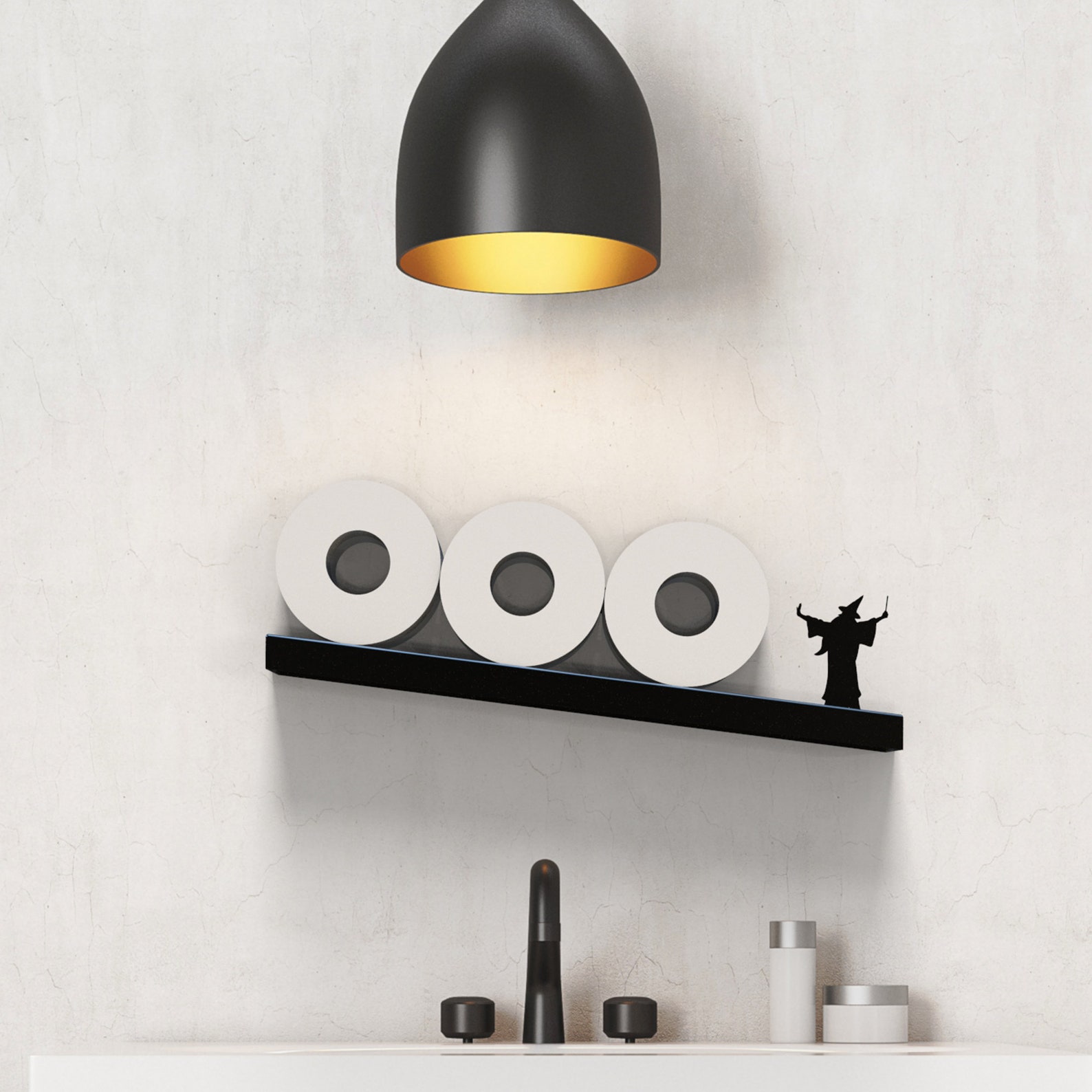 Toilet Paper Storage Merlin the Wizard Shelf for Toilet | Etsy