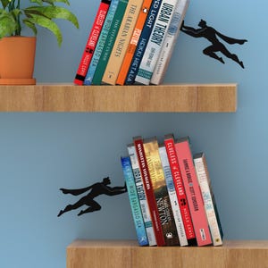 Bookend Shaped as Superhero - Set of 2. // Metal Designed Bookends ...