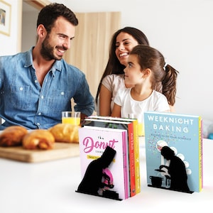 Bookends for Cookery Books // Metal Designed Bookend // Cool Gift ...