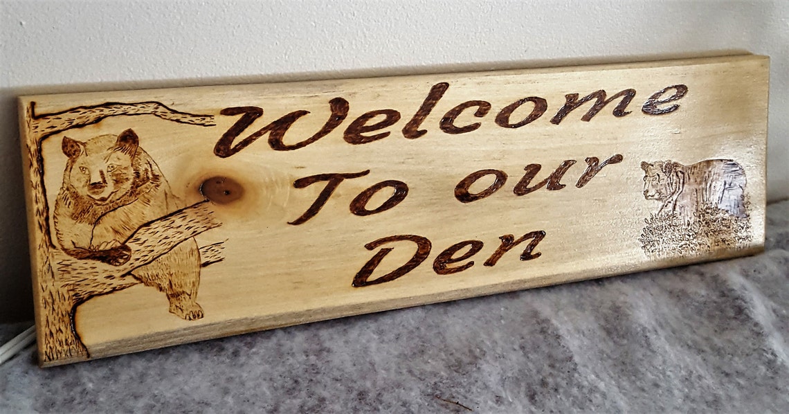 Welcome to Our Den Sign-welcome Handmade Wooden Signs for Your Home or ...