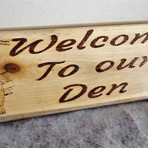 Welcome to Our Den Sign-welcome Handmade Wooden Signs for Your Home or ...
