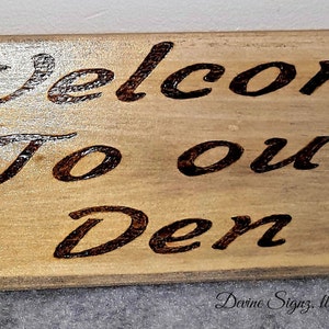 Handmade Wood Burned Welcome Sign – Bear Den Decor - Etsy
