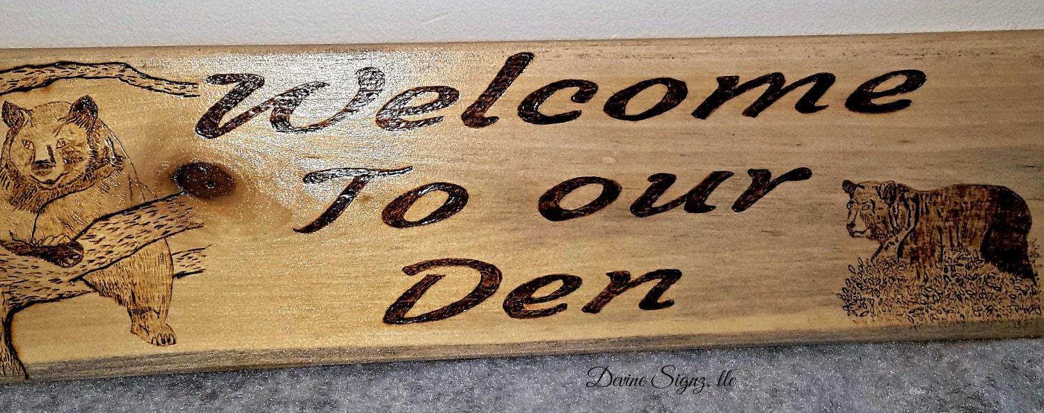 Welcome to Our Den Sign-welcome Handmade Wooden Signs for Your Home or ...