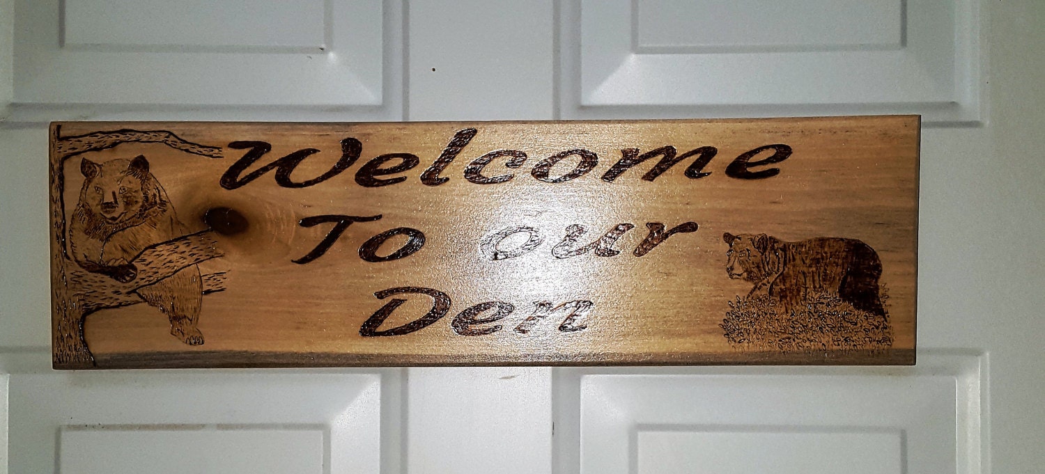 Welcome to Our Den Sign-welcome Handmade Wooden Signs for Your - Etsy