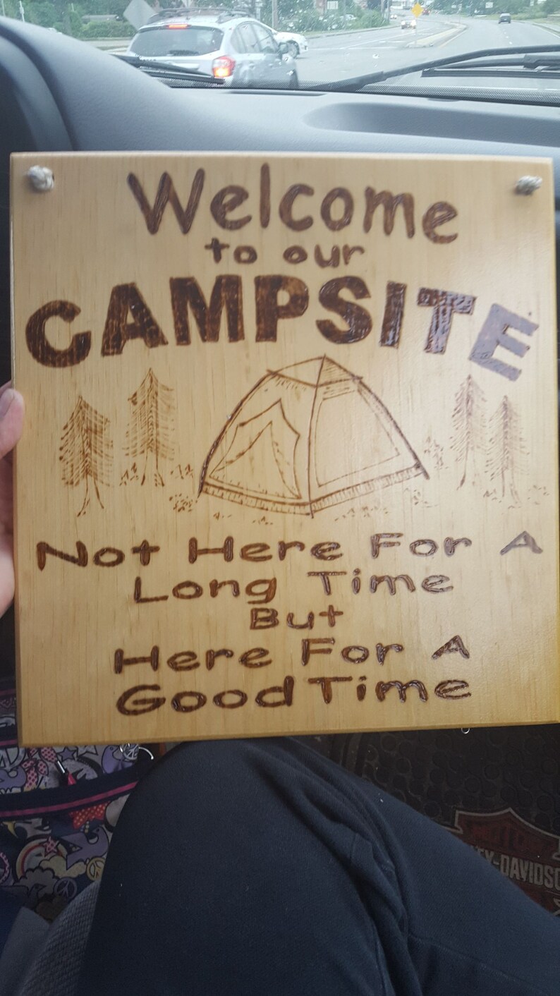 Camping Signs With Quotes and Sayingswood Burned Camping - Etsy