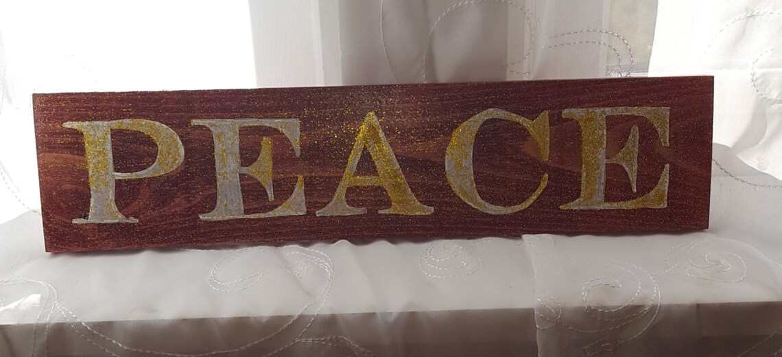 Handmade Sedona Red Peace Sign – Rustic Christmas Wall Decor - Etsy