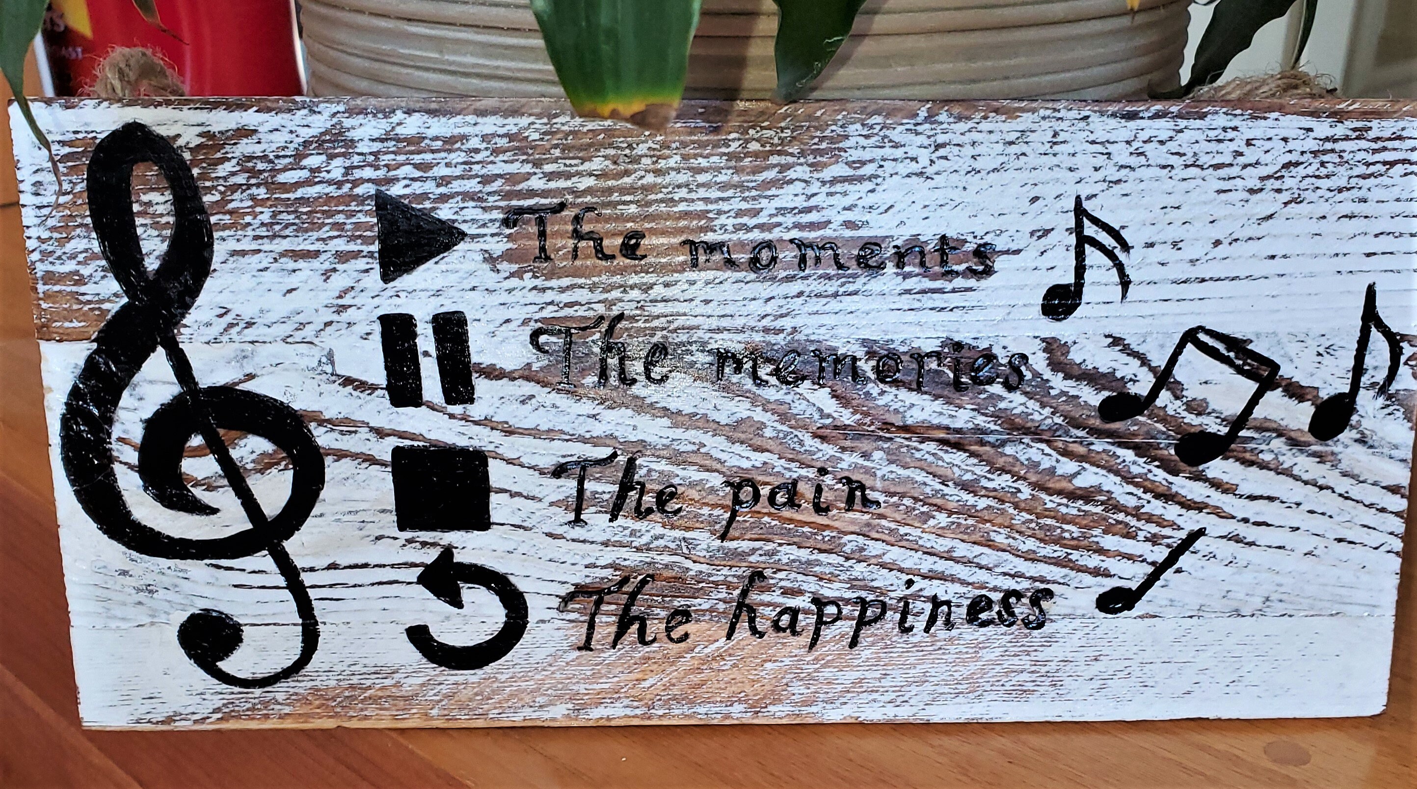 Wooden Music Note Sign, Play the Moment, Pause the Memories - Etsy