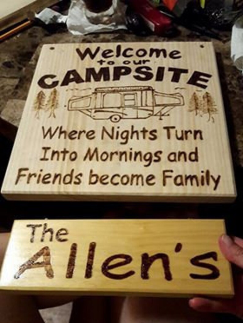 Camping Signs With Quotes and Sayings,wood Burned Camping Signs That ...