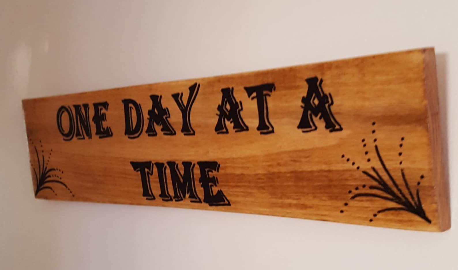 Handmade "one Day at a Time" Wood Sign – Recovery Gift- Inspirational ...