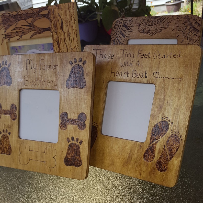Personalized Dog Picture Frame – Handmade Wooden Pet Memorial - Etsy