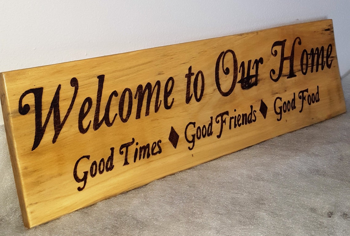 Rustic Welcome Sign-rustic-front Door Sign-welcome Sign for the Front ...